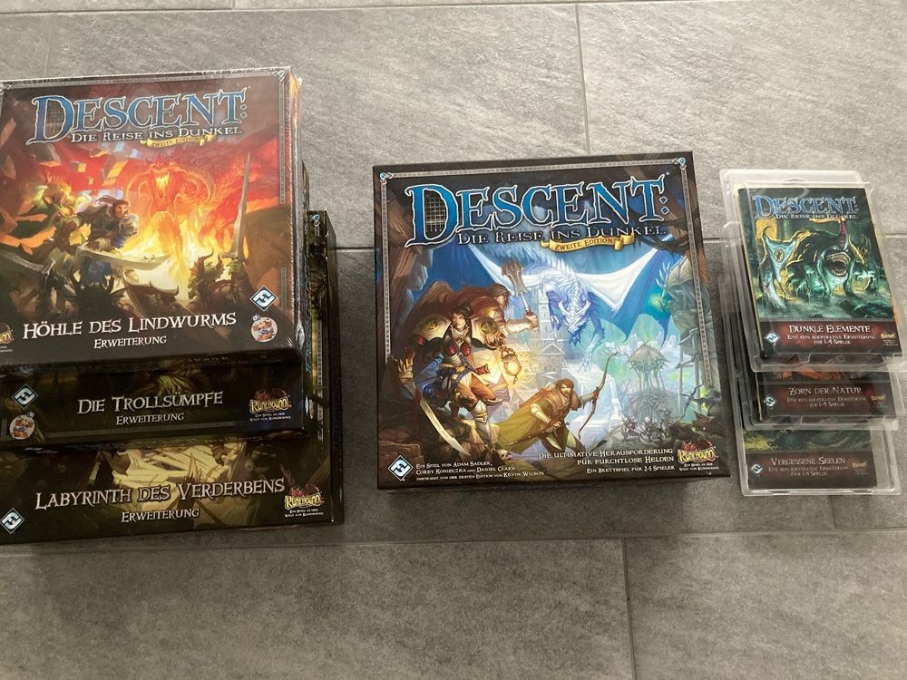 Descent (2.Edition) + 3 Erweiterungen + 3 Solo-Erweiterungen | Kaufen ...