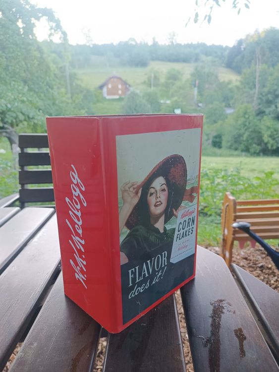 Antike Kelloggs Korn Flakes Blech Box (Gebraucht) in Gontenschwil für ...