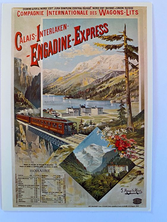 Plakat für Wagons-Lits 1895 (Repro.) (Neu (gemäss Beschreibung)) in ...