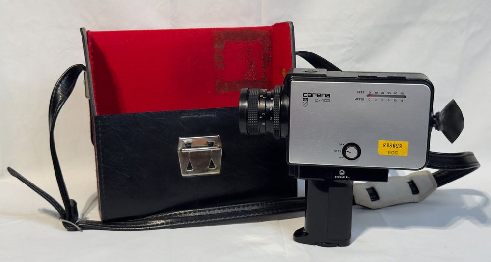 Ancienne caméra Super 8 Carena C-400 avec sacoche d'origine (Gebraucht ...