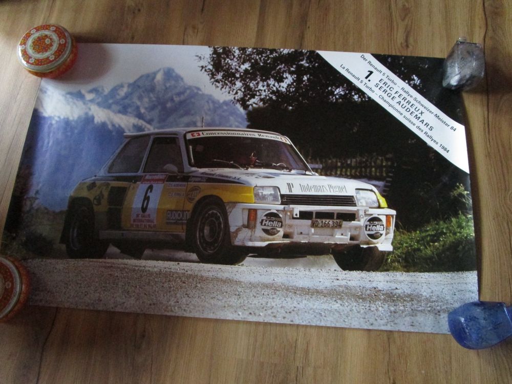RENAULT R5 TURBO RALLYE POSTER 1984 ANTIK SELTEN (Gebraucht) in ...