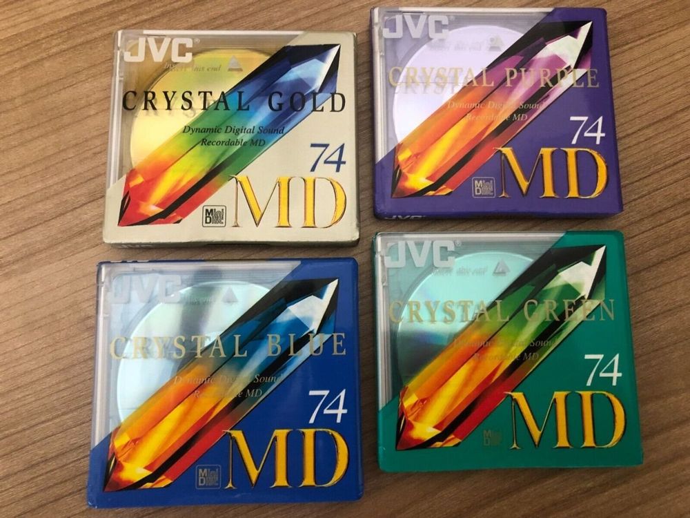 JVC 4 x MDs CRYSTAL-SERIE Gold, Green, Purple und Blue (rar) | Kaufen ...