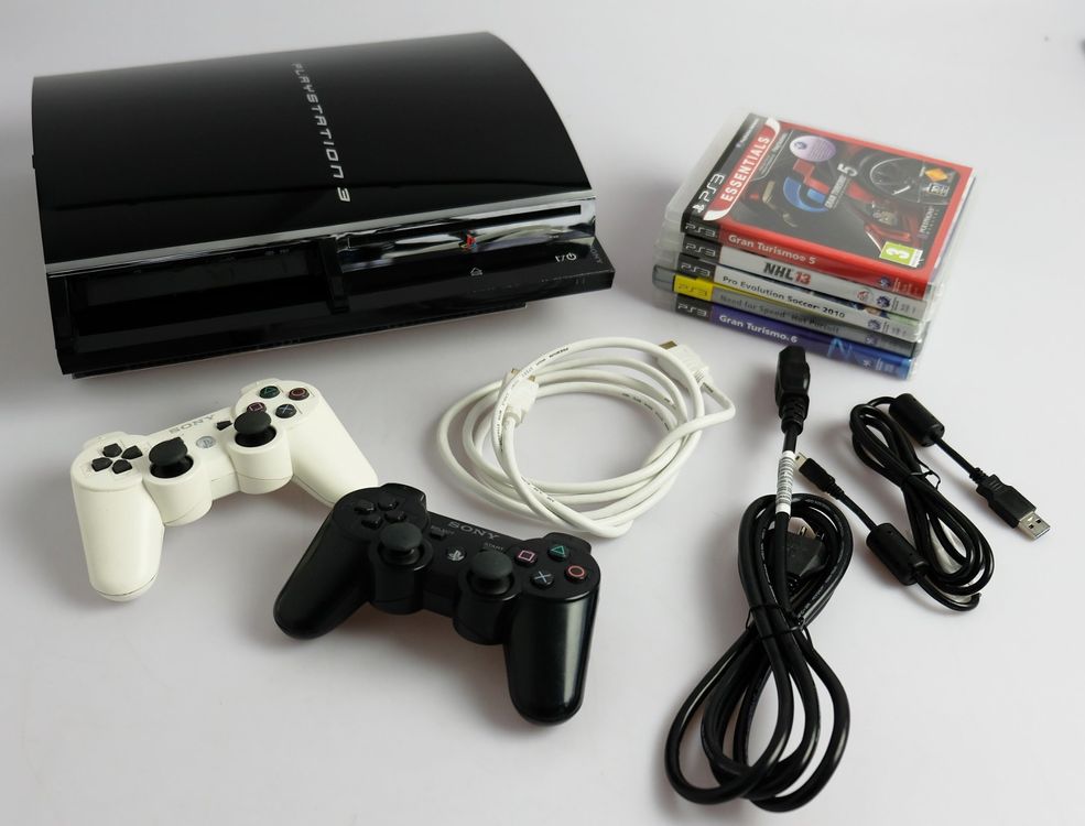Sony PS3 Konsole - Fat Lady (2 Controller + 5 Sport Games) (Gebraucht ...