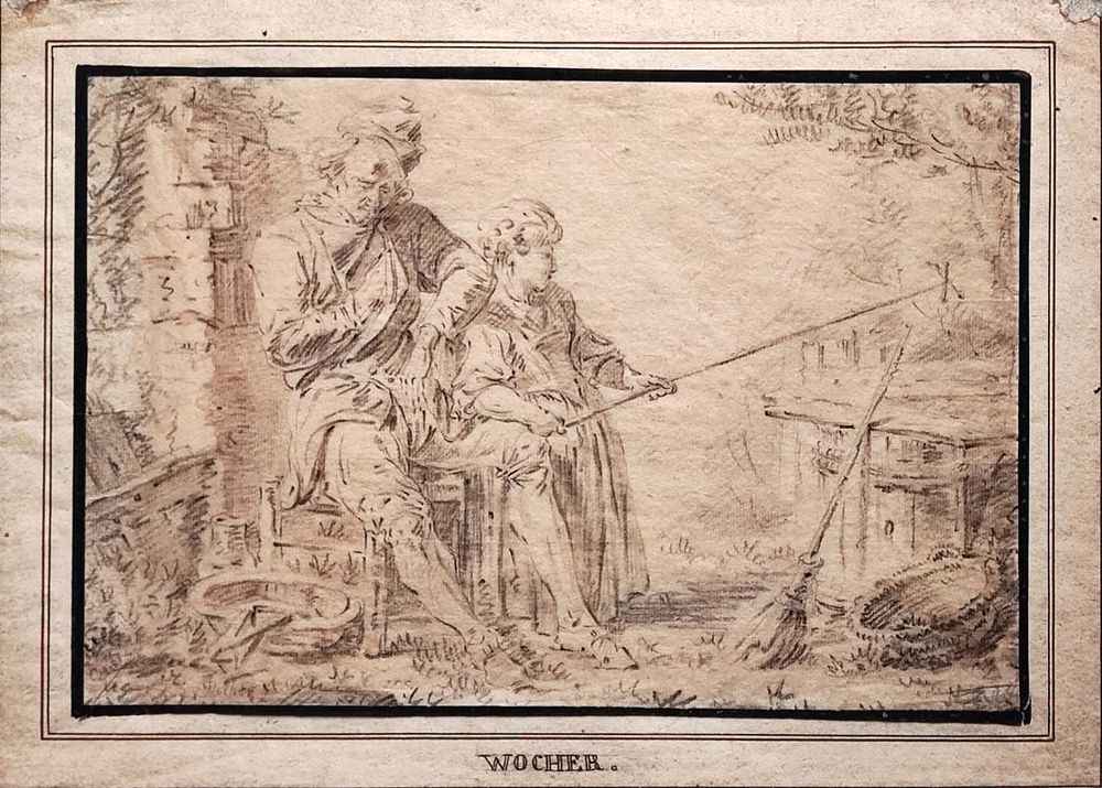 MARQUARD WOCHER – Ehepaar im Garten, Bleistift/Graphit | Acheter sur ...