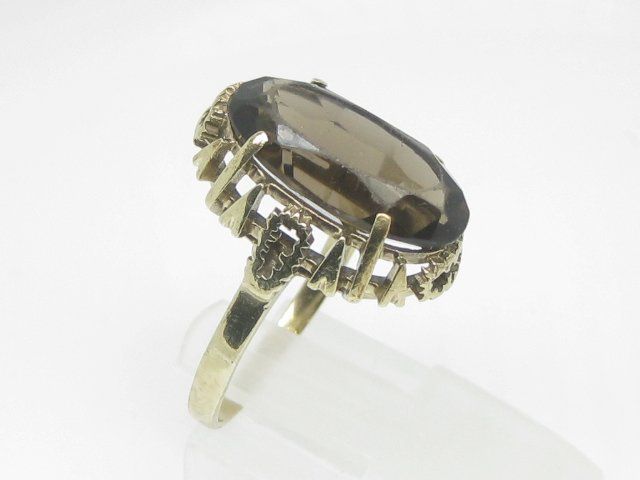 Antik Ring Gold 333 / 8 k + MP / Rauchquarz Gr. 57 | Kaufen auf Ricardo