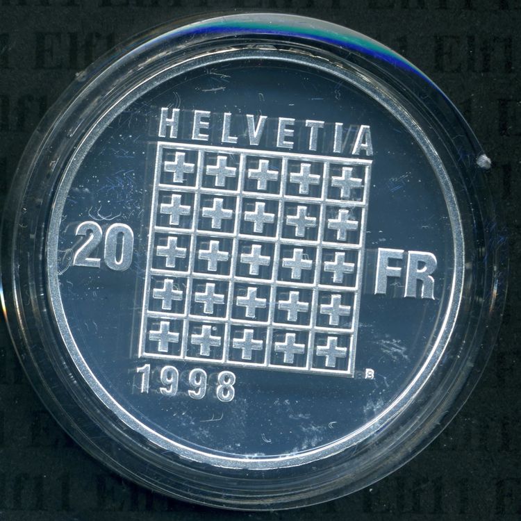 CHF__20.00 1998 150 J. Bundesstaat PP 20 Franken (Neu und originalverpackt) in Widnau für CHF 35 ...