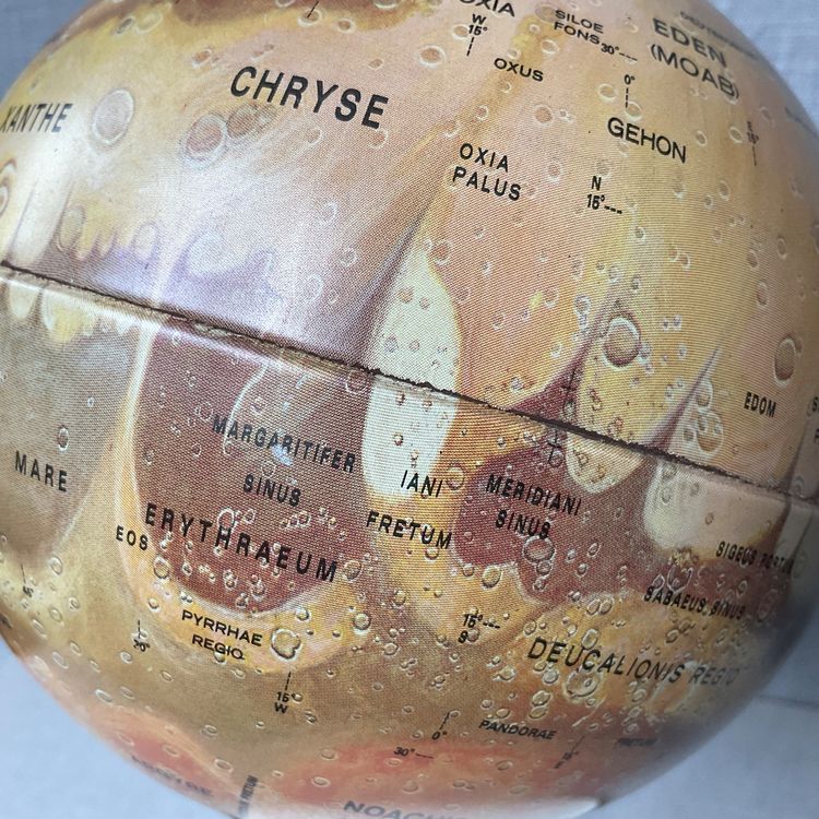 🔴 Mars Globus – Scan-globe – Made in Denmark – 60er Jahre (Gebraucht) in Basel für CHF 19 – mit ...