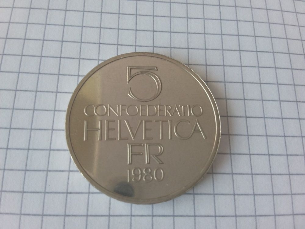5 Franken 1980 Ferdinand Hodler (Gebraucht) in Bennau für CHF 6 – mit Lieferung auf Ricardo kaufen