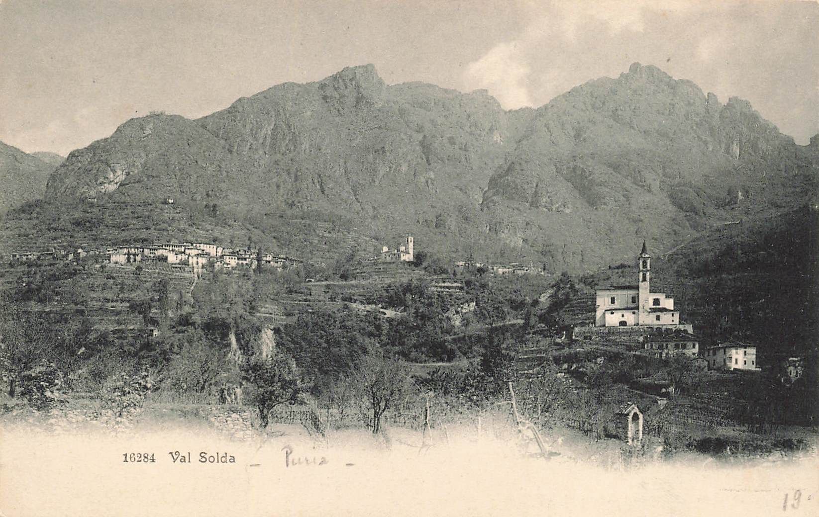 Val Solda Pura (TI) – Panorama con Puria e la chiesa (Usato) a Biasca ...