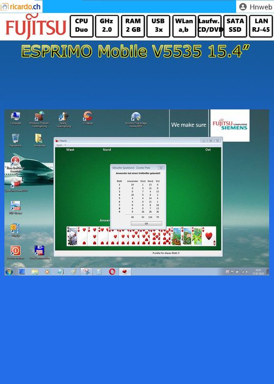 FUJITSU ESPRIMO Mobile V5535 | Kaufen auf Ricardo