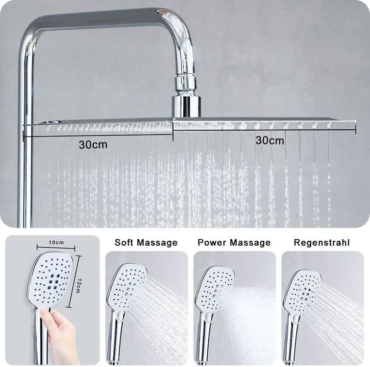 Duschset Duschstangeset Duschsäuleset Duschsystem Duschkopf (Neu und originalverpackt) in ...