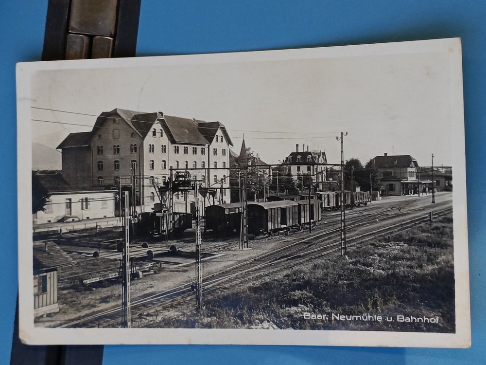 Photo Karte / Baar - Neumühle und Bahnhof / gelaufen 1926 | Kaufen auf Ricardo