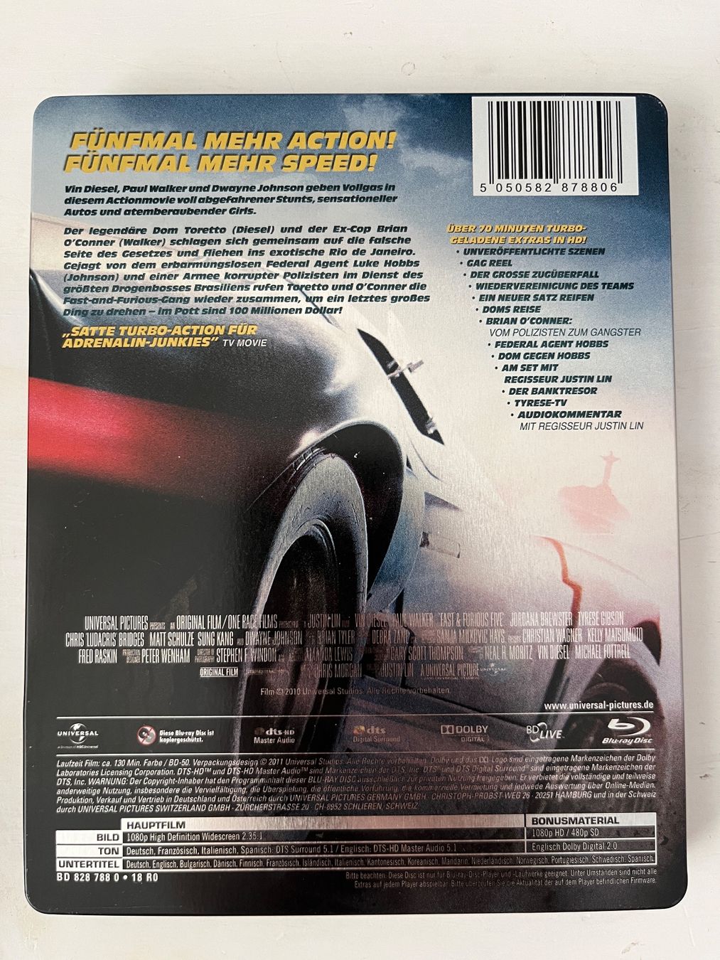 Fast & Furious 5 (2011) Steelbook Blu-ray (Neu (gemäss Beschreibung ...