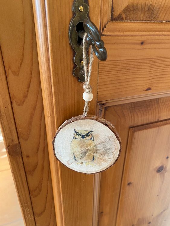 Holzanhänger Eule 8 cm | Kaufen auf Ricardo