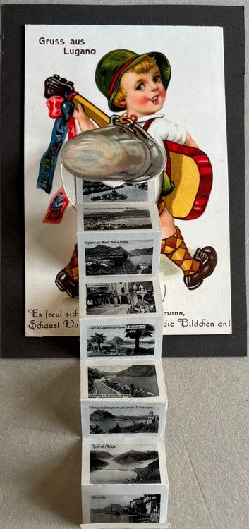 Gruss aus Lugano, Leporello-Karte, 1938 (Gebraucht) in Frauenfeld für ...