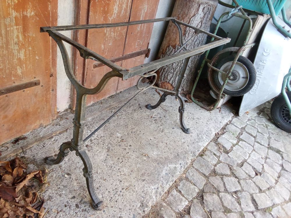 Gartentisch Bistro Gestell Tischfüsse Gusseisen 90 x 38 x 68 (Gebraucht ...