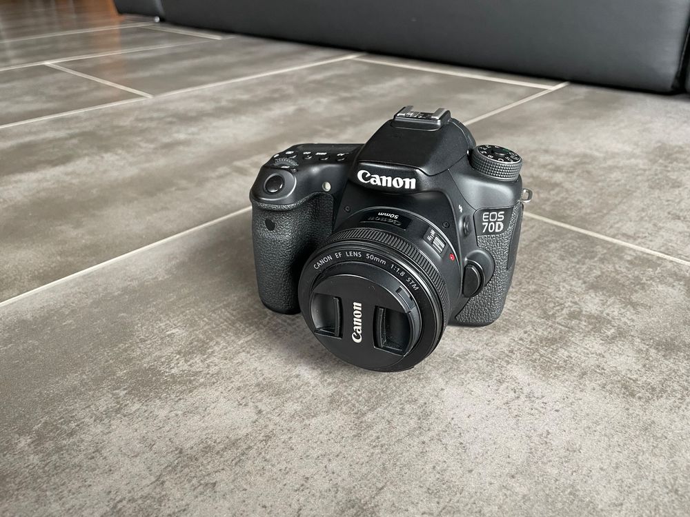 Canon 70D + canon ef 50mm f1.8 STM + flash speedlight 270ex2 (Gebraucht ...