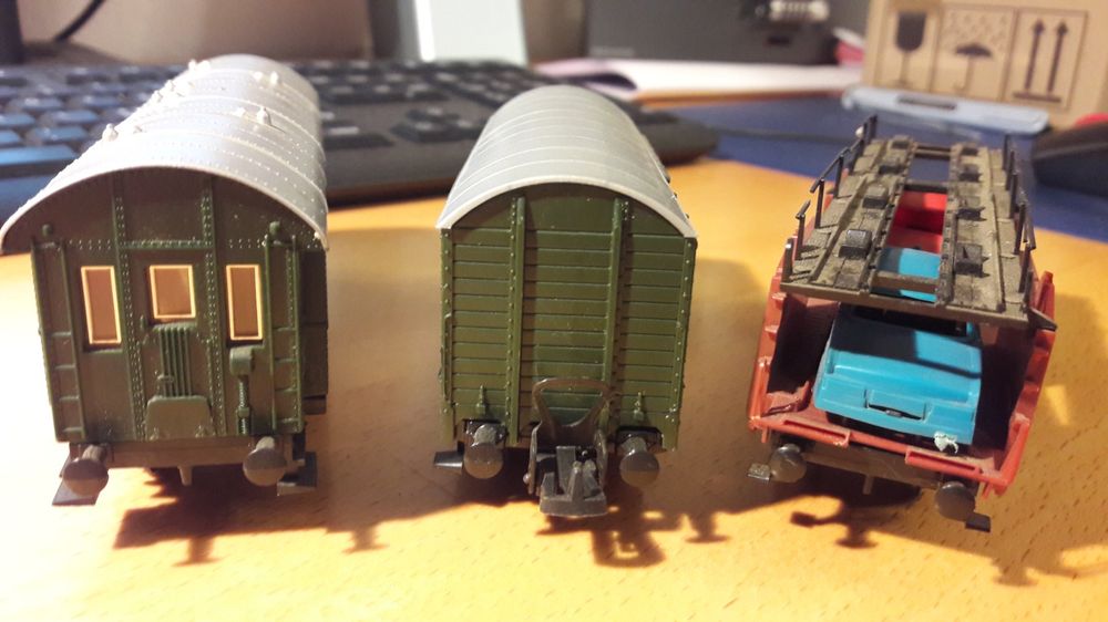 Lot LIMA 1x DB Personenwagen, 1x Postwagen PTT, 1x Autowagen (Gebraucht ...