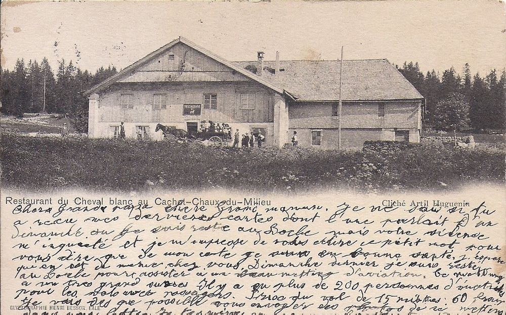 LE CACHOT ( Chaux du Milieu ) restaurant du cheval blanc (D'occasion) à ...