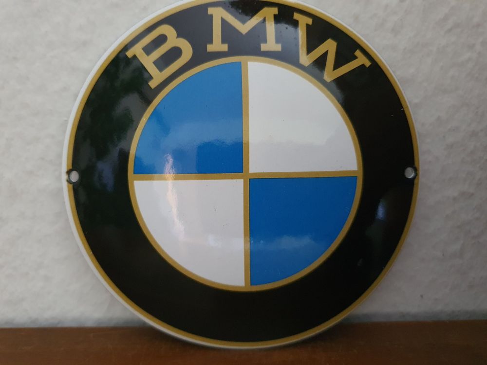 Emailschild BMW Automobil Logo Emaille Schild Reklame Retro (Neu ...