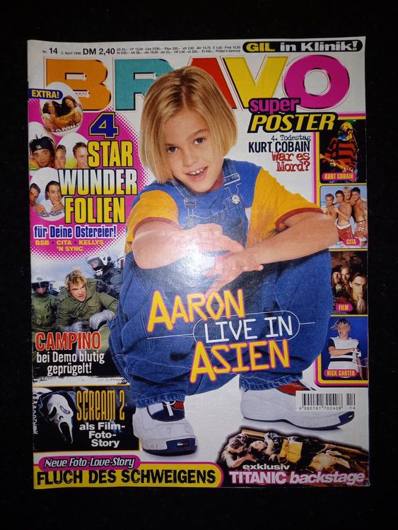 Bravo Magazin Nr. 14 – 2. April 1998 (Gebraucht) in Maienfeld für CHF ...