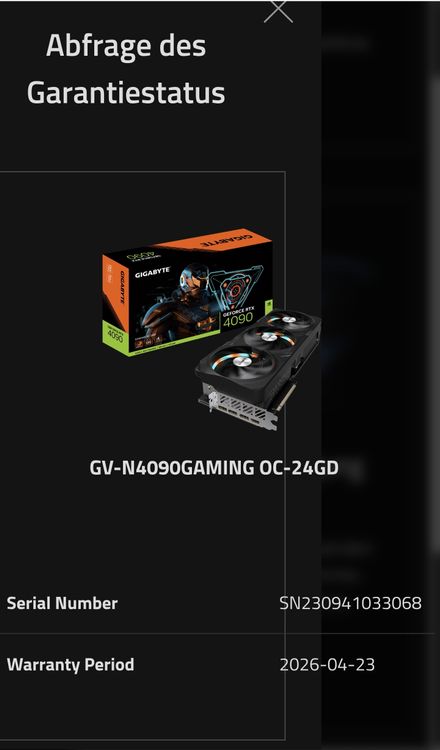 Gigabyte RTX 4090 Gaming OC 24GB - Top Zustand! (Gebraucht) in ...