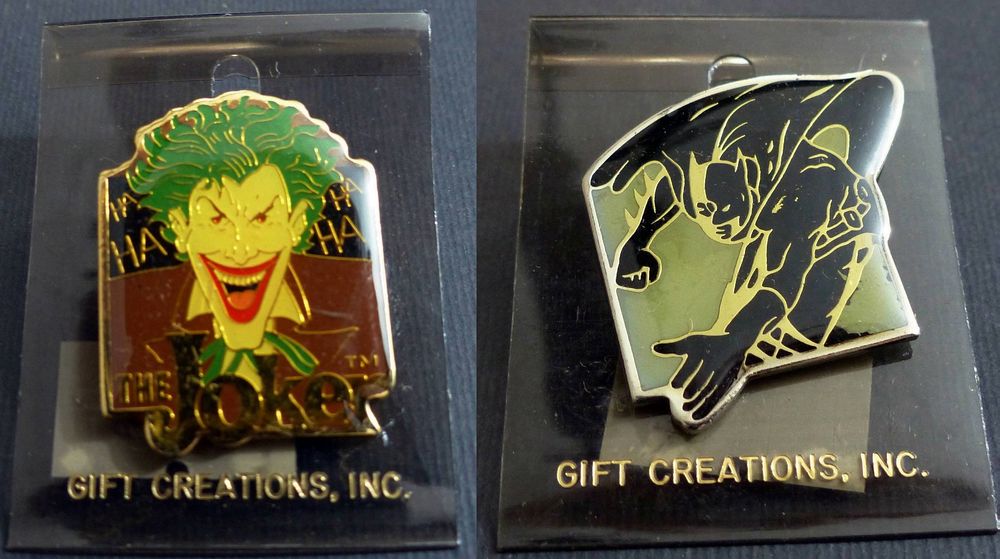 JOKER & BATMAN 1989 METAL PIN DC COMICS GIFT CREATION (Neu (gemäss ...