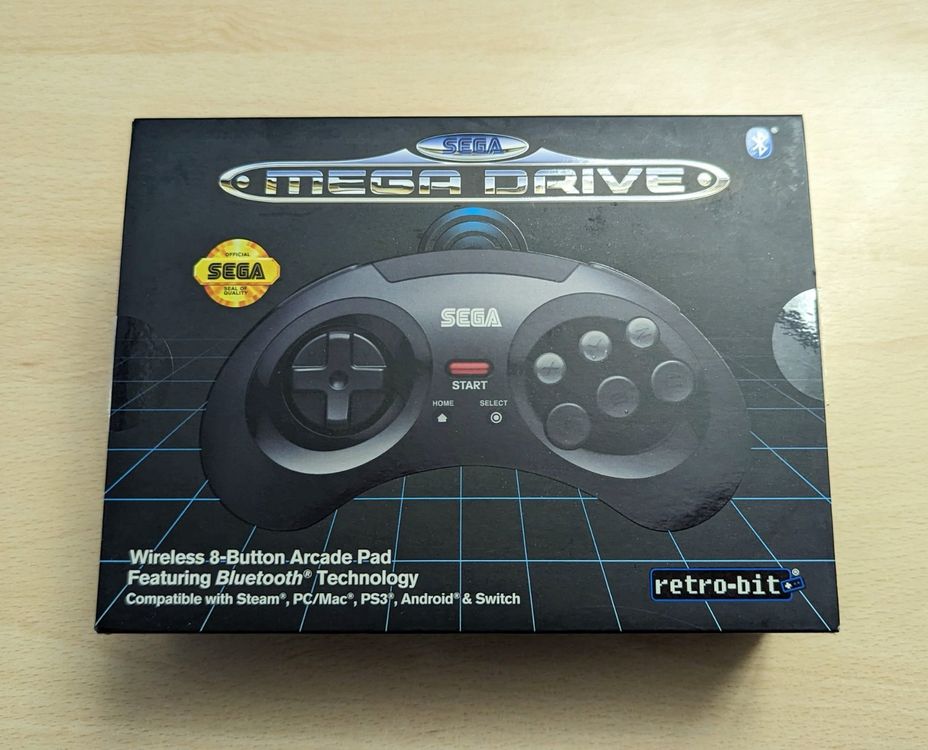 Retro-Bit Mega Drive Bluetooth Controller - Black (Neu und ...