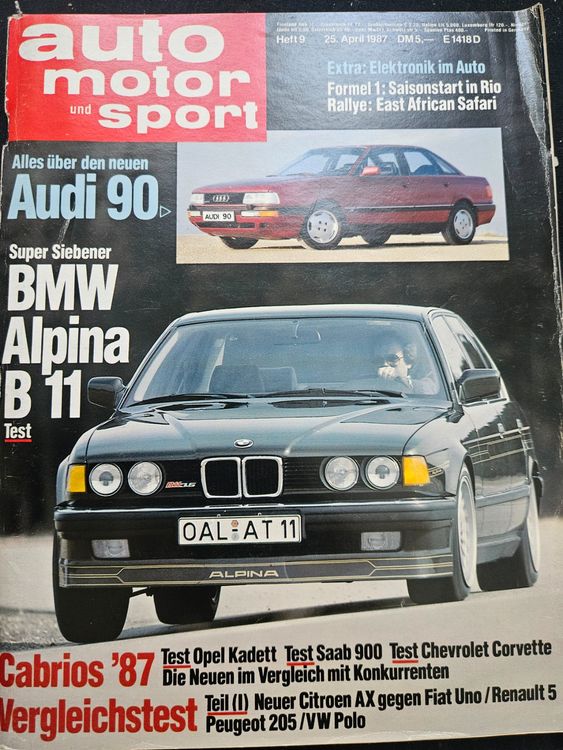 AMS 87 Alpina B11 Audi 90 900 Cabrio 325 Corvette Lancer xx (Gebraucht ...