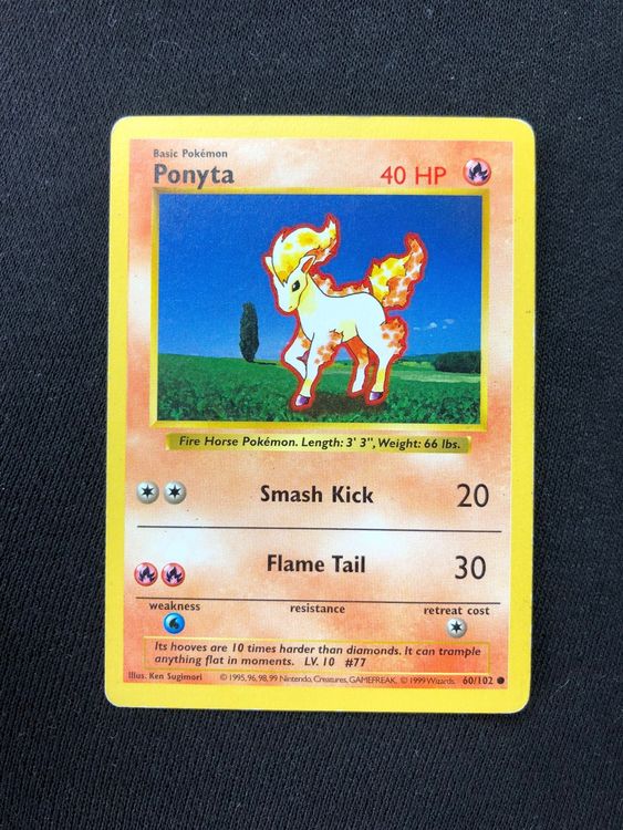Base Set Shadowless Ponyta 60/102 Ab 1 (Gebraucht) in Paradiso für CHF ...