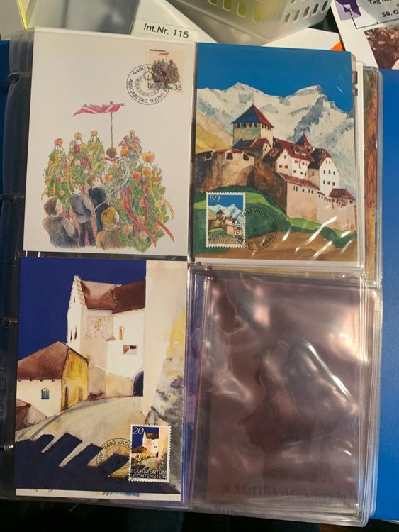 Sammlung Lichtenstein Postkarten mit Frankaturen 1986 - 1990 (Gebraucht) in Arbon für CHF 250 ...