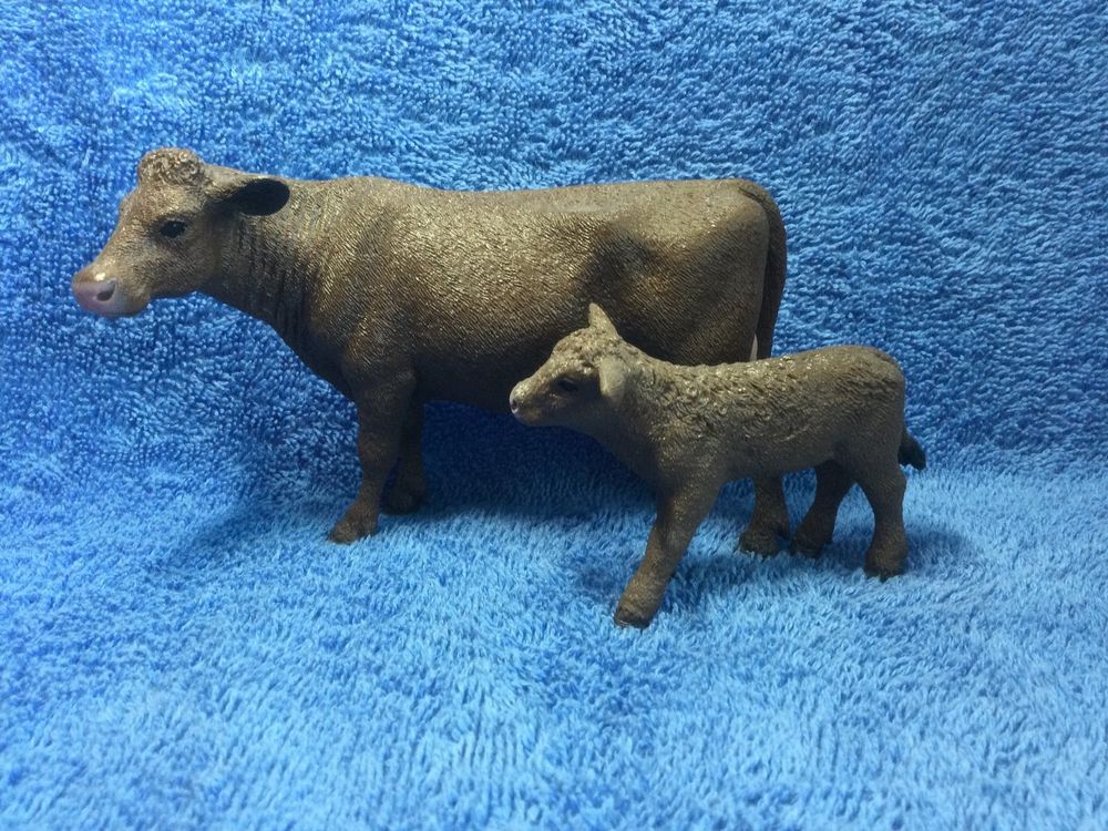 Schleich Kuh mit Kalb ( dunkel ). | Kaufen auf Ricardo