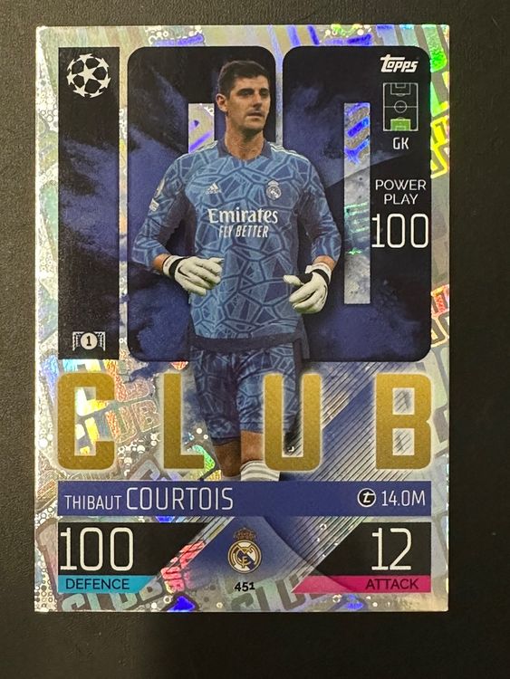 Topps Match Attax 22-23 Thibaut Courtois 100 Club (Gebraucht) in Elgg ...