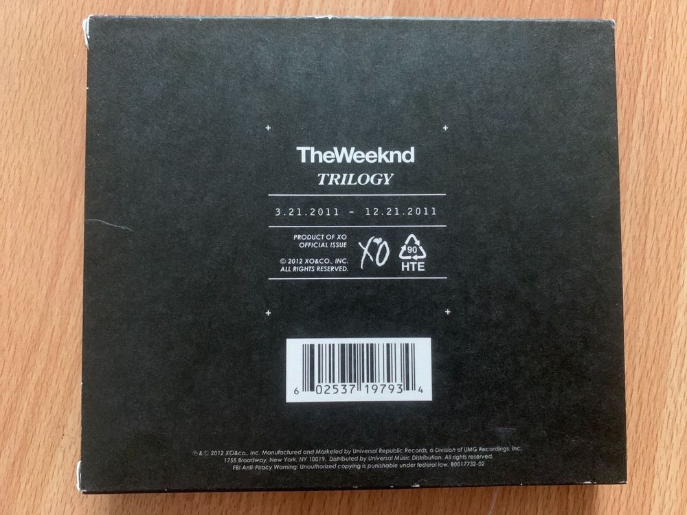 THE WEEKND: TRILOGY (3 CD Mixtapes 2011) | Kaufen auf Ricardo