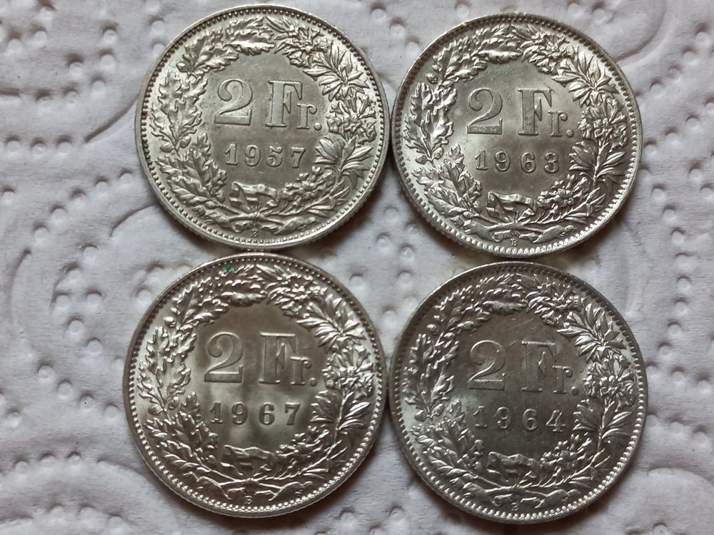 4 x 2 Fr. 1957 - 1967 Silber Schweiz | Kaufen auf Ricardo