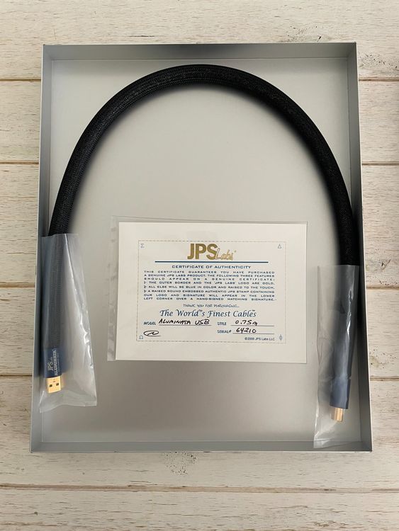 JPS Labs Aluminata Top Hi-Fi USB Kabel 0.75m (Neu und originalverpackt ...