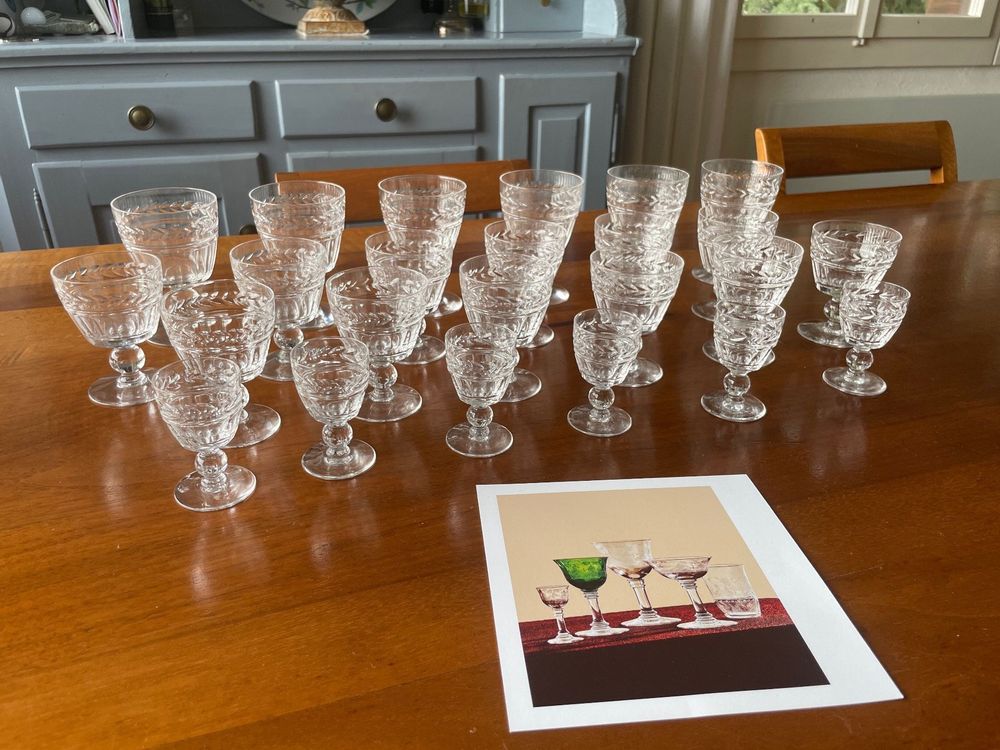 antike Gläser signée Stuart GB * verres antiques 6/12/6 Ex. (Gebraucht ...