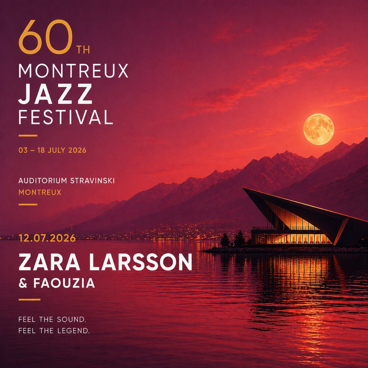 ZARA LARSSON FAOUZIA BILLETS MONTREUX JAZZ FESTIVAL 12.7.26 (Neu ...