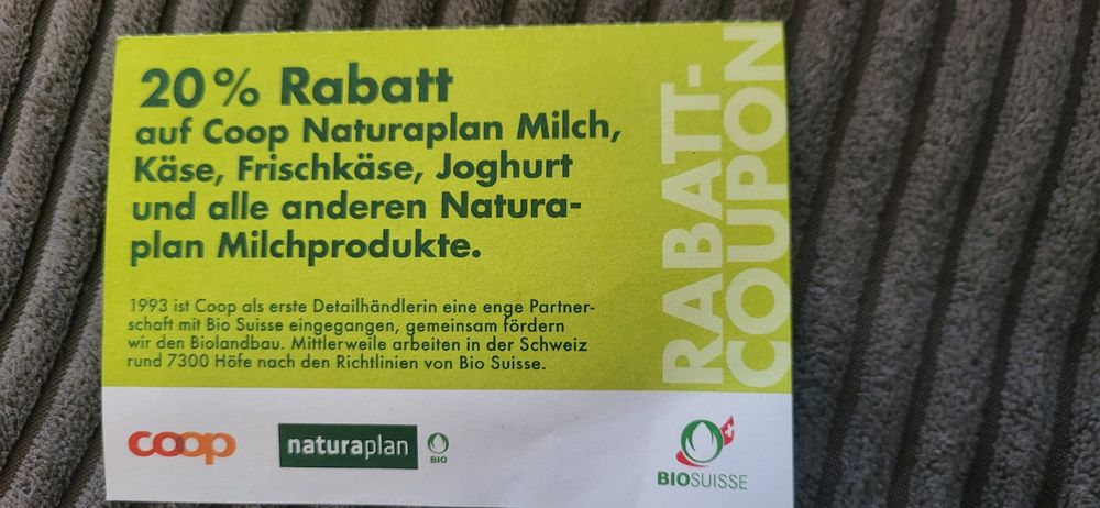 Coop Naturaplan Rabatt-Coupon -20% bis 30.11.2025! (Neu (gemäss Beschreibung)) in Uttigen für ...