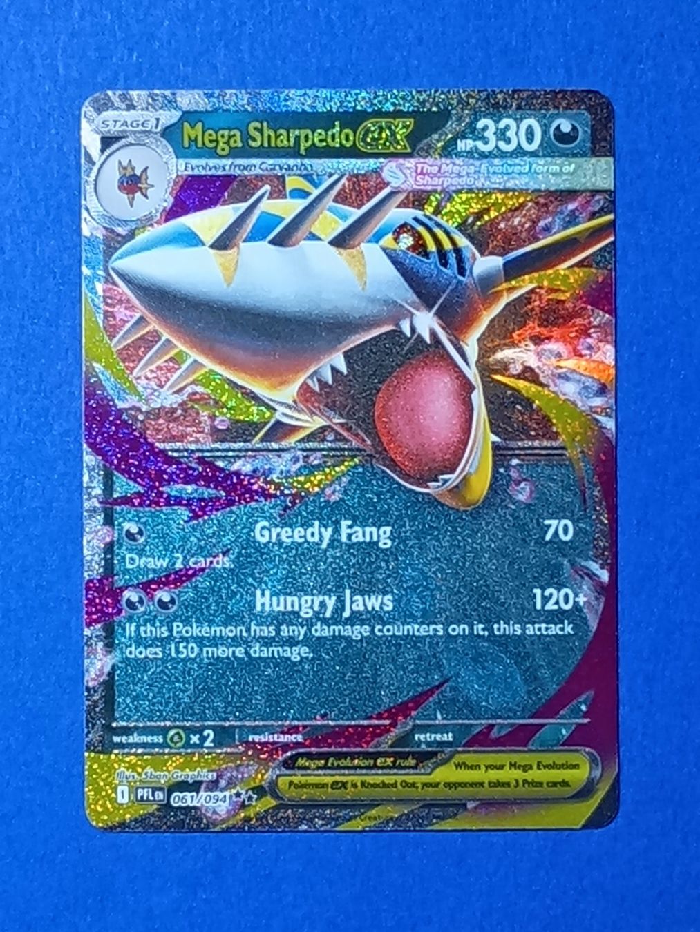 Pokemon TCG Phantasmal Flames Mega Sharpedo ex 061 🇬🇧 (Neu (gemäss ...