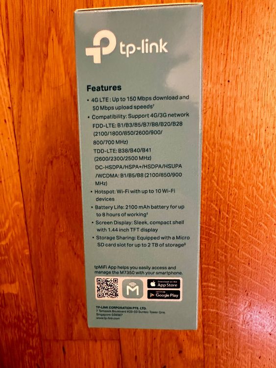 TP-Link M7350 Mobile 4G/LTE-WLAN-Router (Gebraucht) in Thalwil für CHF ...