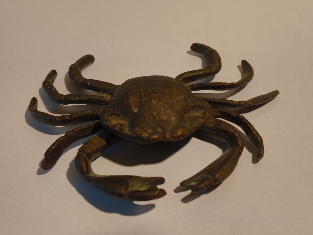 Bronze Krebs Krabbe von Roll Klus Messing Kunstguss Swiss (Gebraucht ...