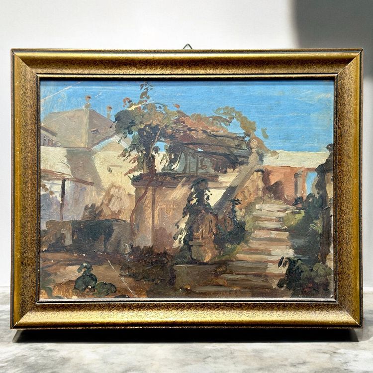 François BONNET (1811-1894) huile sur carton Paysage de Rome | Kaufen ...