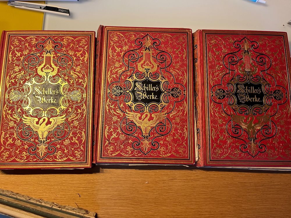 Schiller's Werke - 3 antike Bände mit Goldschnitt | Kaufen auf Ricardo