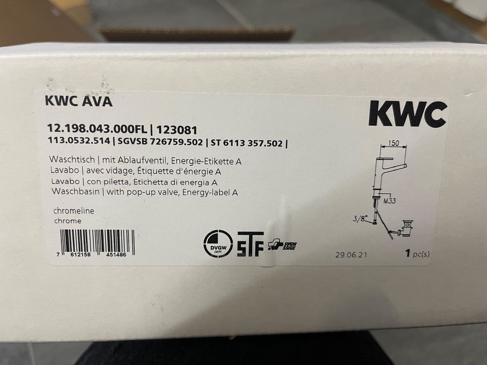 Waschtischmischer KWC (Neu und originalverpackt) in Adliswil für CHF 125 – nur Abholung auf ...