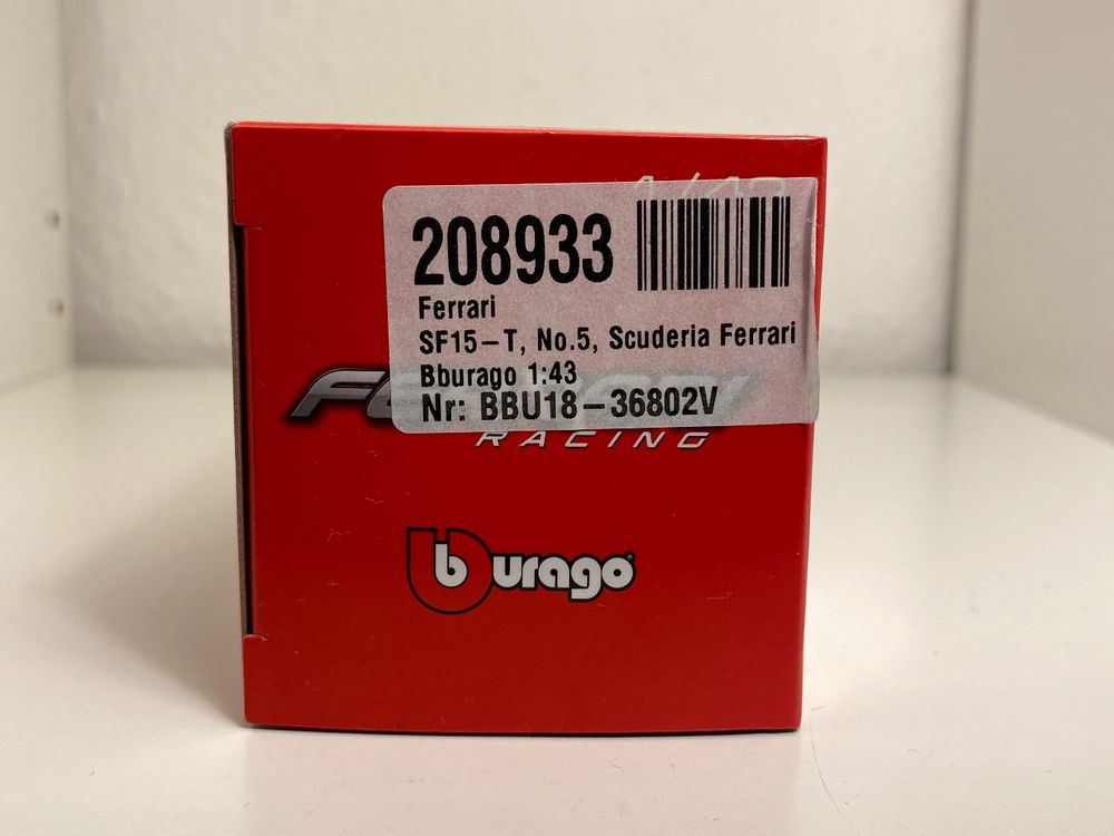 FERRARI SF-T No.5 Scuderia Ferrari / 1:43 / Bburago (Neu (gemäss ...
