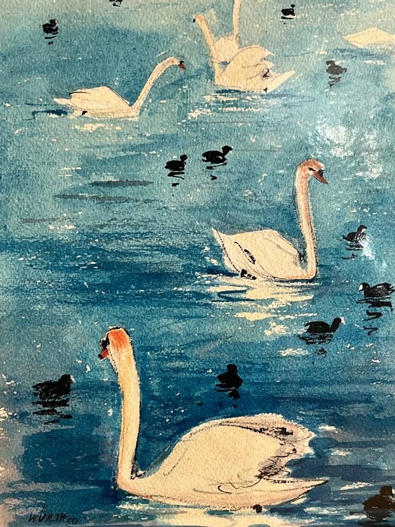 Würth Signiert Aquarelle Sehr Schönes Gemälde (Usato) a Basel per CHF 35 – con consegna ...