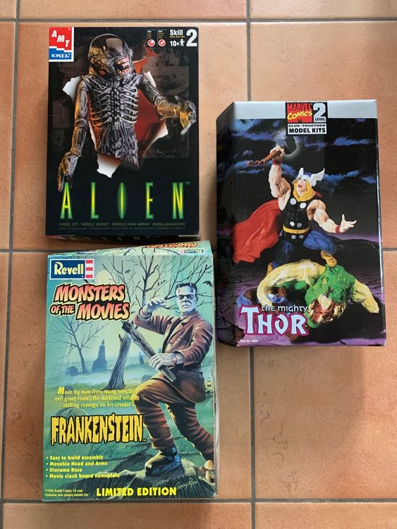 Maquettes Toys Biz Thor/ Revell Frankenstein/ AMT Alien (Neuf (Voir ...