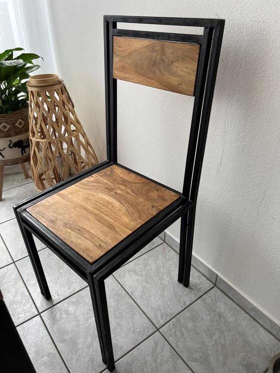 Stuhl Holz Metall