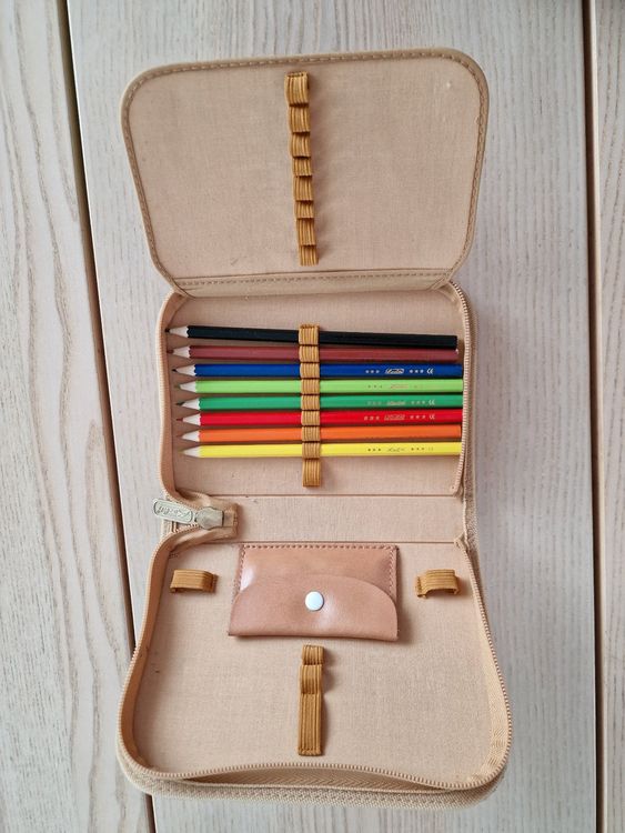 Leder Etui Herlitz Schule Büro Camper Lederetui Mappe (Gebraucht) in ...